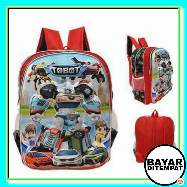 Jual Tas Ransel Anak Laki Laki Sekolah Sd 3D Gambar Timbul - Civilwar AA464 Transformer Tobot ...