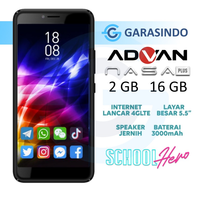 Jual Advan Nasa Plus 2/16 GB 2GB 16GB Garansi Resmi Advan | Shopee ...