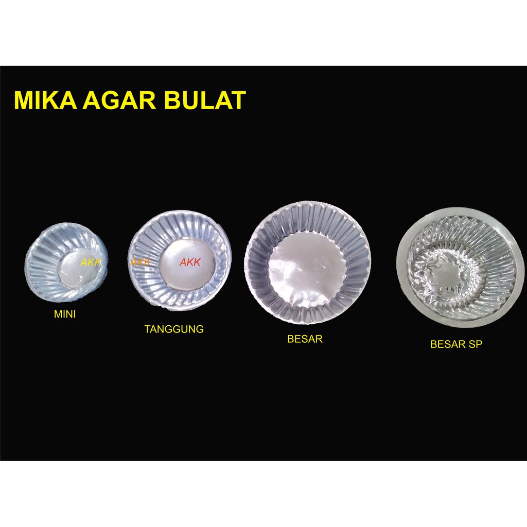 Jual Mika Agar Bulat Besar (1200pcs) / Mika Puding | Shopee Indonesia