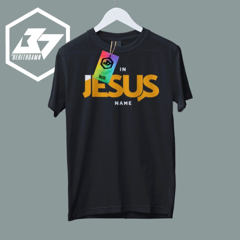 Jual Kaos Rohani Kristen Kaos Distro IN JESUS NAME Premium Cutton Kaos ...