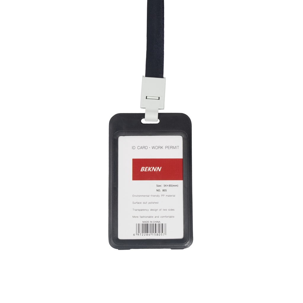 Jual Name Tag PP Hitam ID Card Holder PP Lanyard PP Gantungan Kartu ...