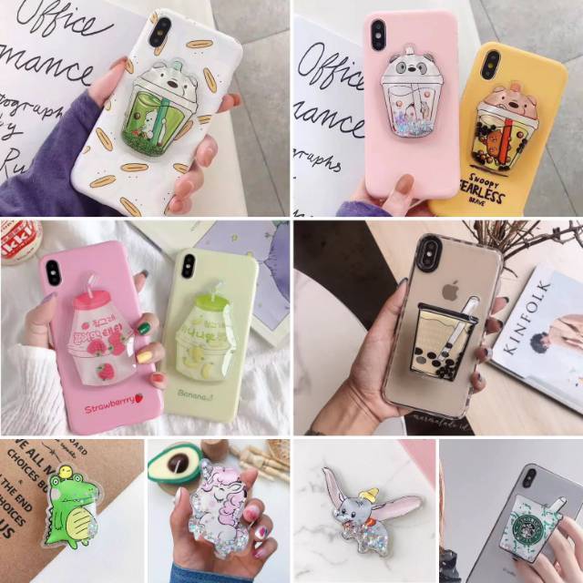 Jual MOMBABY1 Pop socket Bobba boba Starbucks atau Popsocket Bobba boba ...