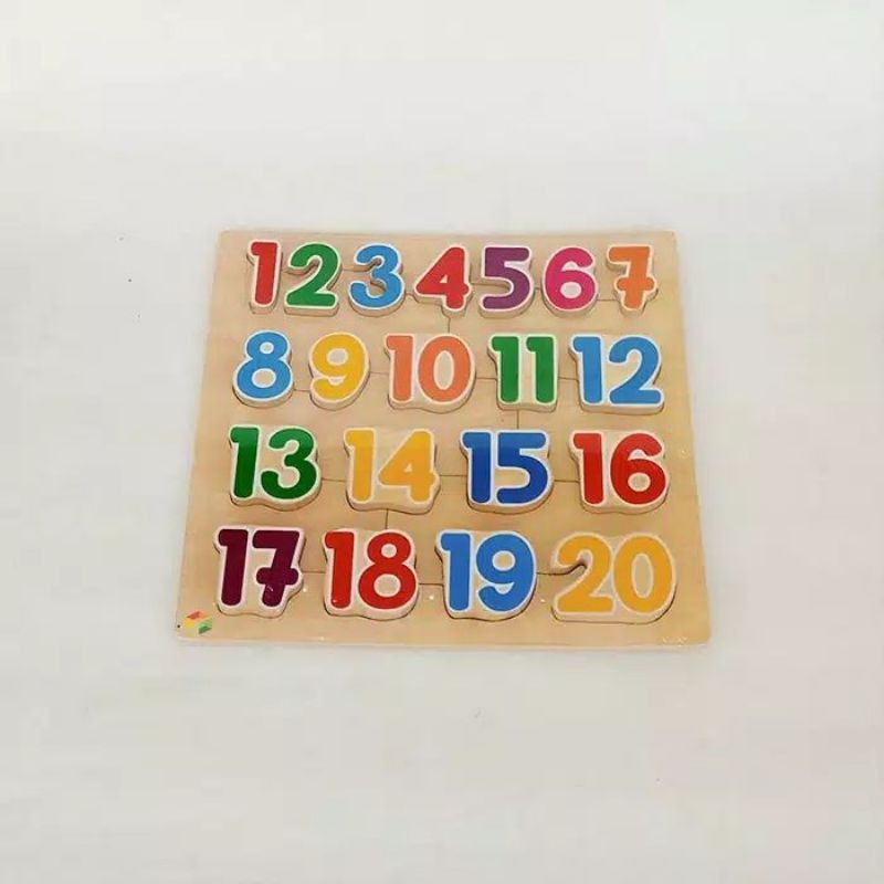 Jual APE chunky puzzle angka mainan kayu edukatif | Shopee Indonesia