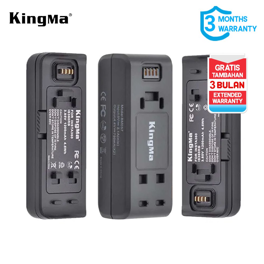 Jual KINGMA Battery Insta360 One RB 2-Pack with Dual Charger - Non Lcd ...