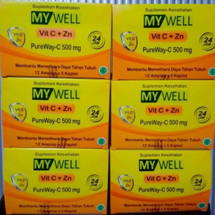 Jual My well vitamin c 500 mg pureway aman dilambung 1 amplop isi 5 ...