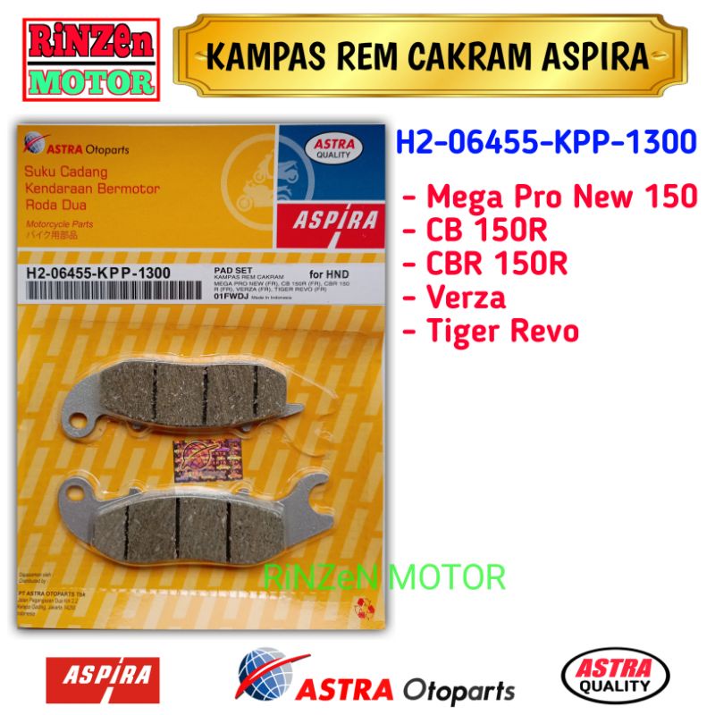 Jual Kampas Rem Cakram Depan Honda Mega Pro New 150, CB 150R , CBR 150R ...