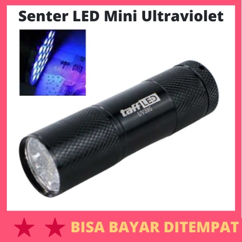 Jual Senter LED Mini Ultraviolet UV 400nm 9 LED / Alat Senter Lampu ...