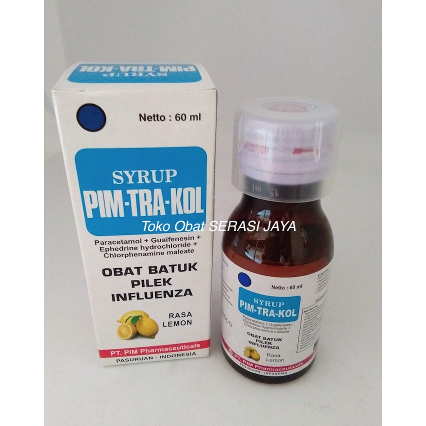 Jual Pim Tra Kol Syrup Batuk Pilek Influenza rasa Lemon 60 ml Obat ...