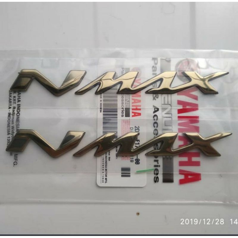 Jual EMBLEM LOGO YAMAHA NMAX, N MAX GOLD ASLI YAMAHA HARGA 1PCS ...