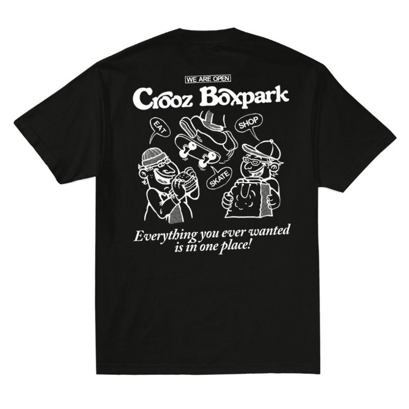 Jual CROOZ BOXPARK TSHIRT BLACK (HEAVY WEIGHT COTTON)- kaos- t-shirt ...
