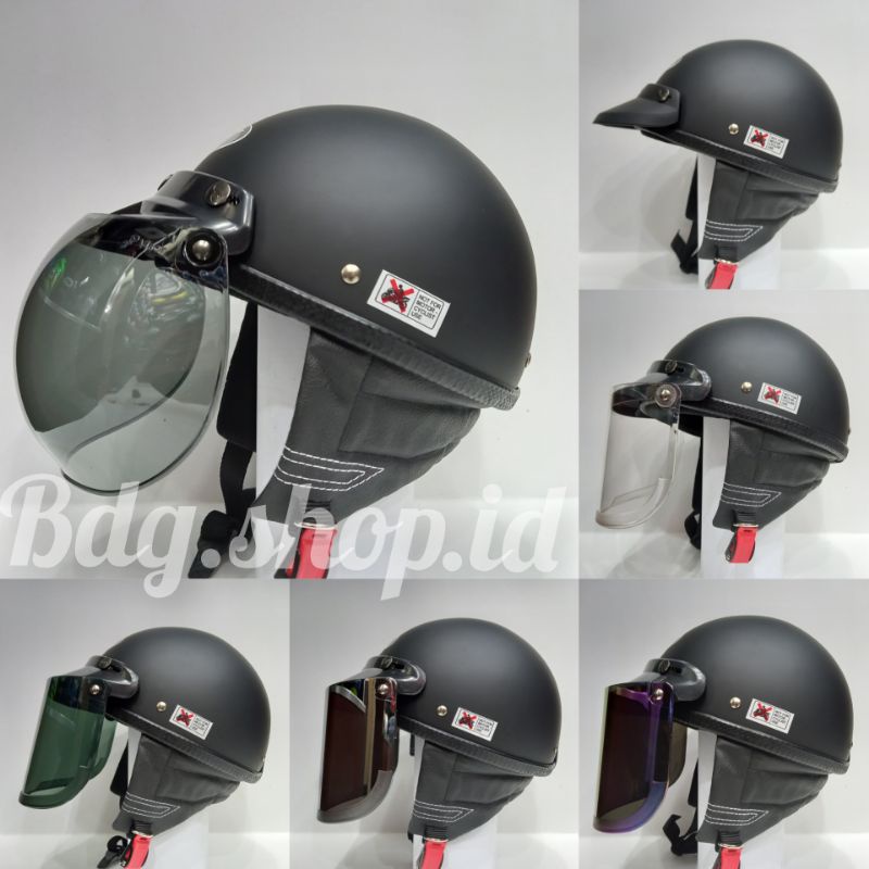 Jual helm chip/cetok jpn plus kaca datar/cembung | Shopee Indonesia