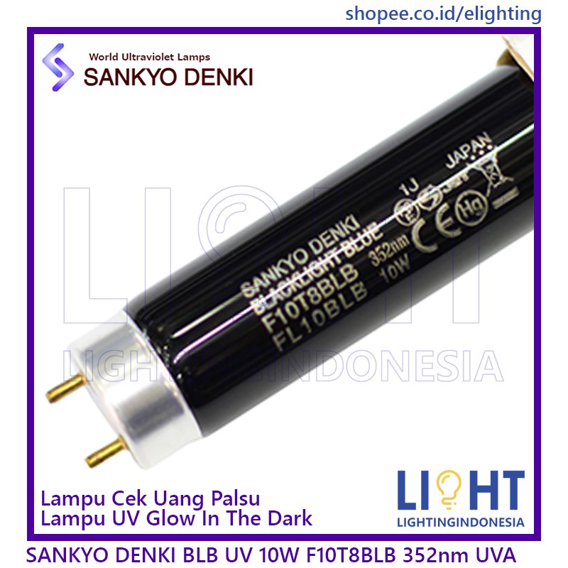 Jual SANKYO DENKI F10T8BLB Lampu BLB UV Blacklight Blue Lamp | Shopee ...