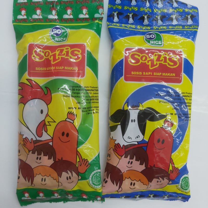 Jual So Good So Nice Sozzis 3x25 Gram (Sosis Siap Makan) | Shopee Indonesia