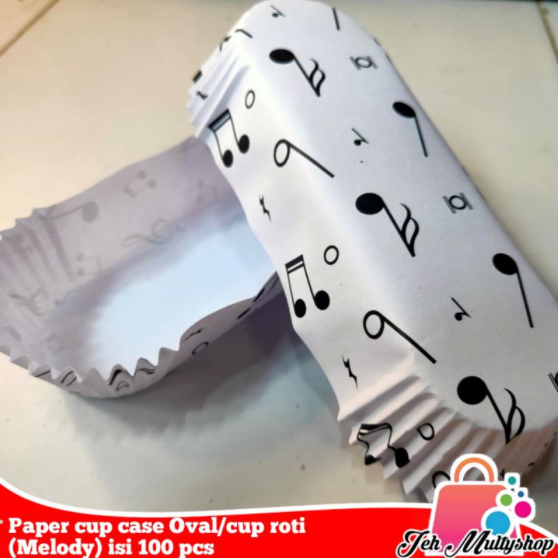 Jual Paper cup case Oval/cup roti (melody) 1 roll isi 100 pcs | Shopee ...