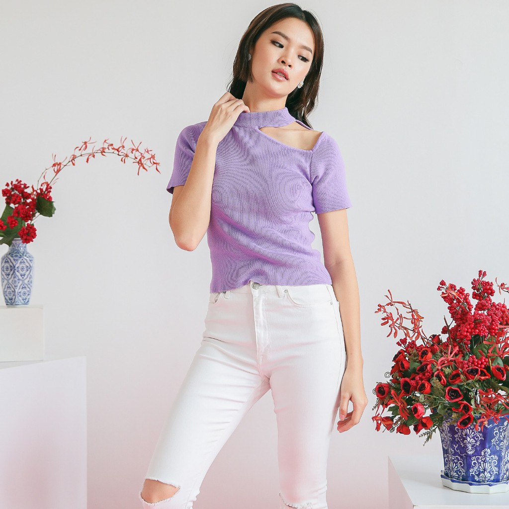 Jual V702 Jolie Knit Top - 2 color | Shopee Indonesia