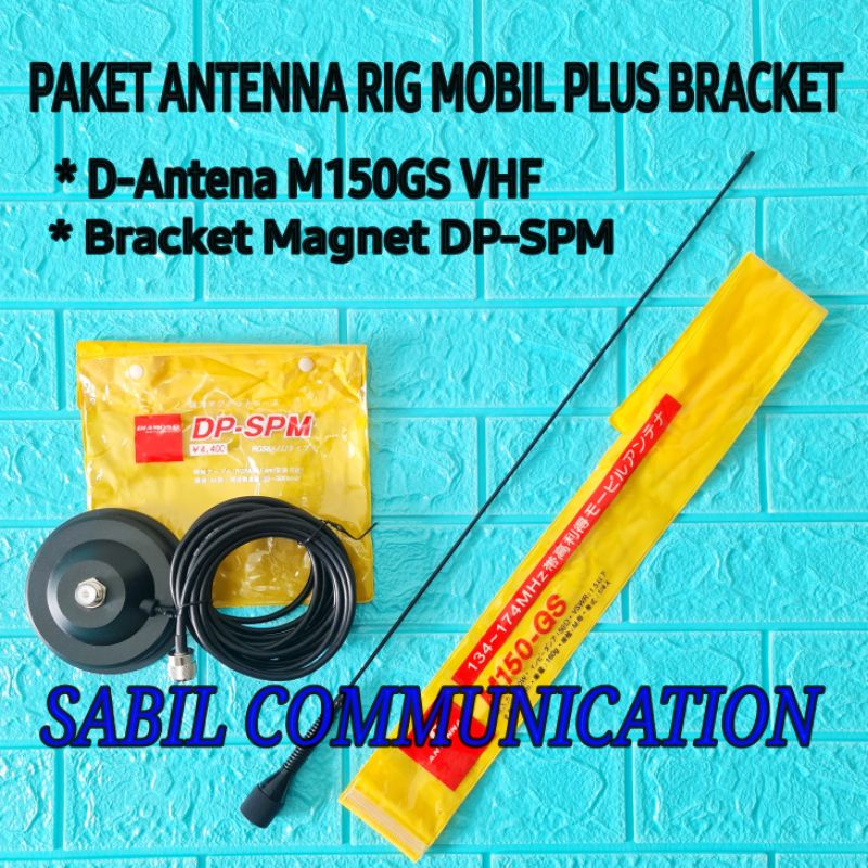 Jual PAKET ANTENA RADIO RIG MOBIL VHF M150 GS BRACKET MAGNET DP SPM ...