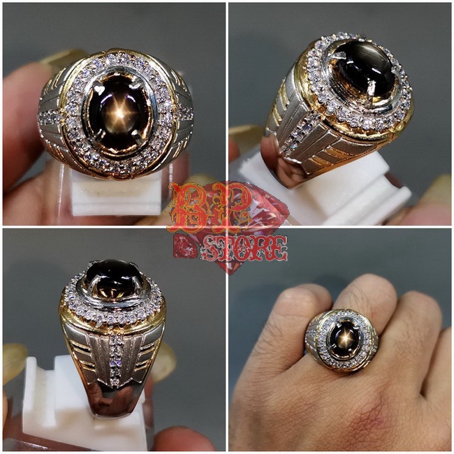 Jual Batu Permata Black Safir Golden Star Bangsing Kresnadana Asli ...