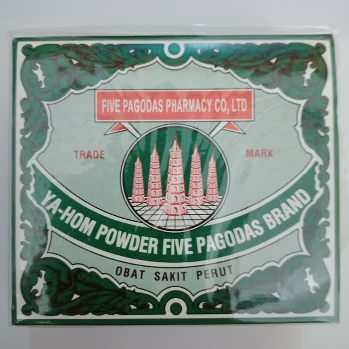 Jual Ya hom powder five pagodas brand-obat sakit perut cap lima menara ...