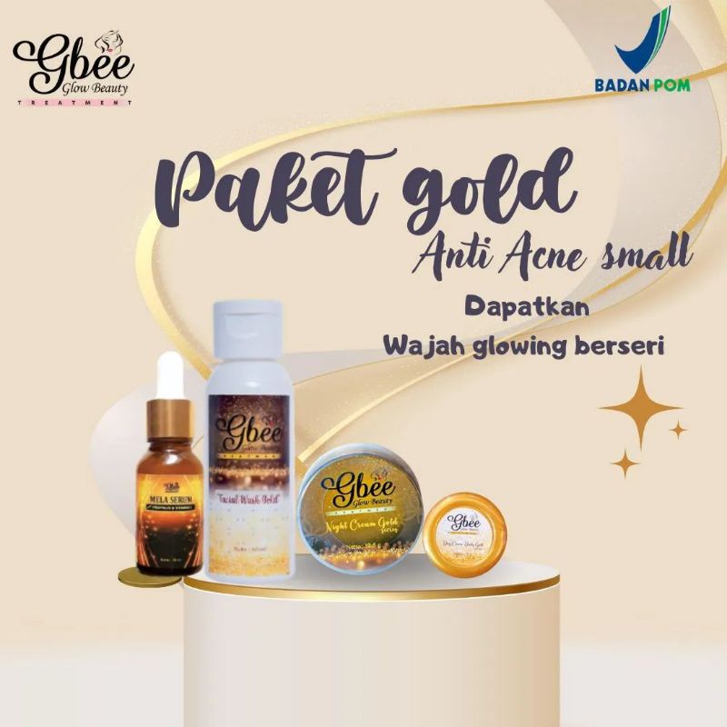 Jual Gbee Paket Gold Small + Melaserum (ANTI ACNE) | Shopee Indonesia