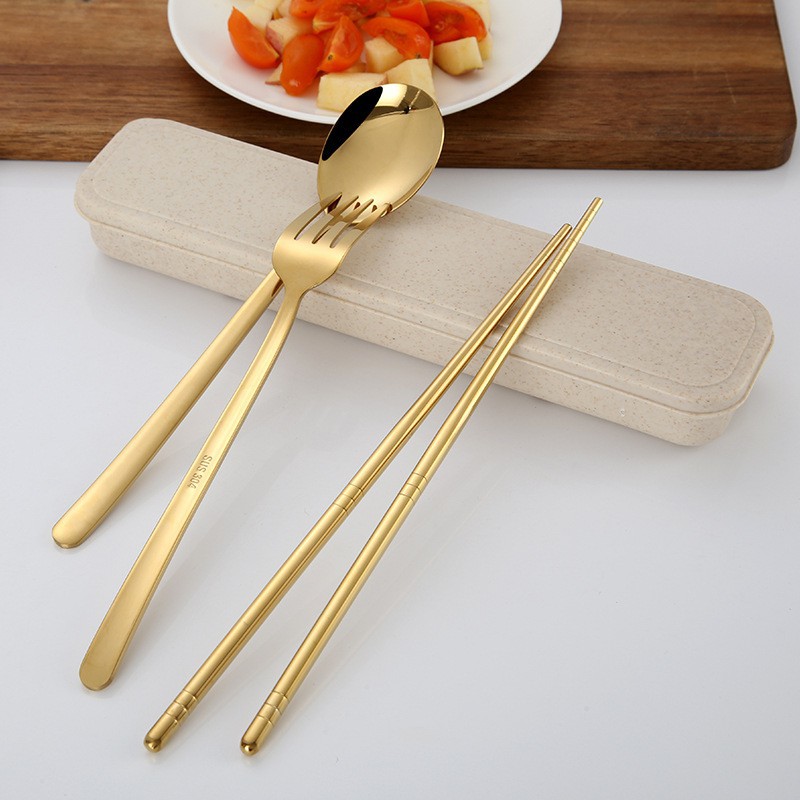 Jual Sendok Korea Set Stainless / Sendok Traveling / Sendok / Garpu ...