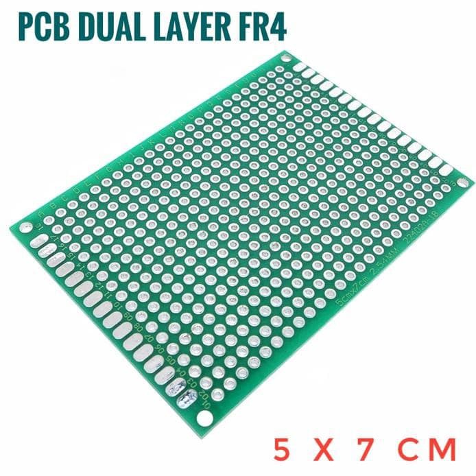 Jual PCB Dot Matrix Double Layer Through Hole 5x7 cm FR4 Protoboard ...