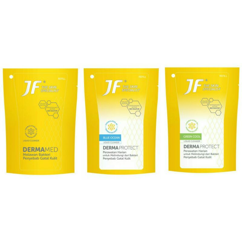 Jual PROMO JF SULFUR REFILL DERMAMED , OCEAN DAN GREENCOOL FAMILY BODY ...