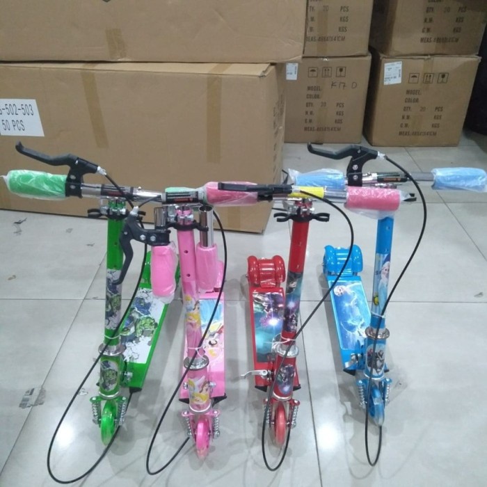 Jual KUALITAS BERKELAS SCOOTER OTOPET BESI ANAK KARAKTER REM TANGAN ...
