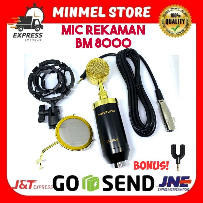 Jual MIC REKAMAN CONDENSER STUDIO BM 8000 UNTUK YOUTUBER RECORDING ...