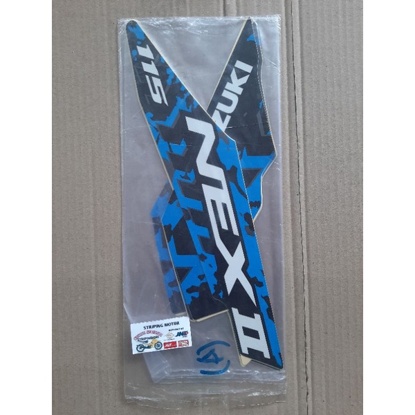 Jual STIKER STRIPING LES BODY MOTOR SUZUKI NEX 2 II BIRU BAHAN ORIGINAL ...