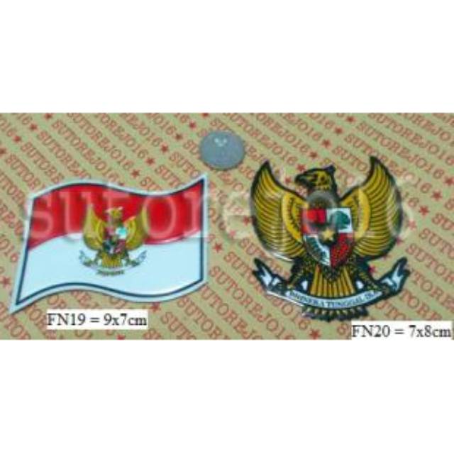 Jual Stiker stiker garuda bendera indonesia bahan plastik emboss ...