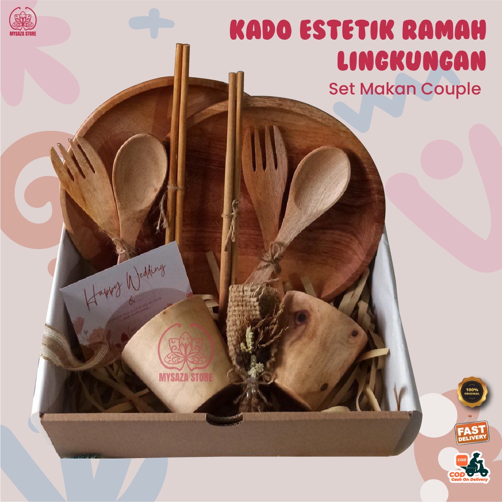 Jual Paket Gift Box Alat Makan Dinner Set Couple Handmade Hadiah ...