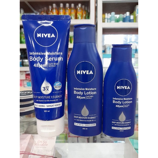 Jual Nivea Intensive Moisture Body serum180 & Body Lotion 190 ml , 100ml | Shopee Indonesia