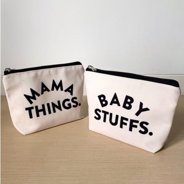 Jual Mama Things & Baby Stuffs Pouch in Beige | Shopee Indonesia