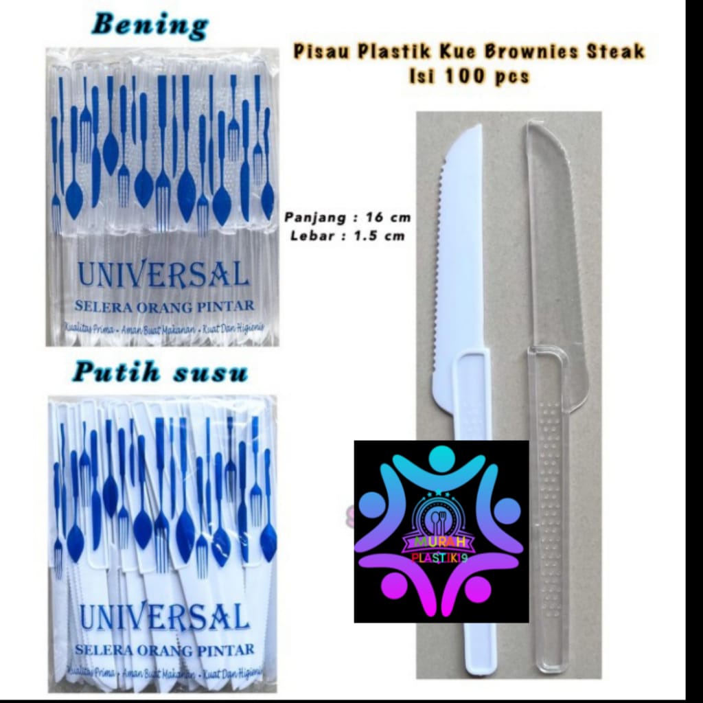 Jual PISAU PLASTIK KUE BROWNIES KECIL PISAU ROTI CAKE PISAU PIZZA ISI ...