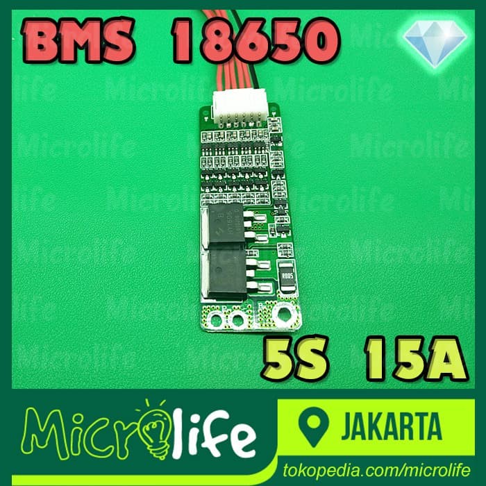 Jual Diskon Terjangkau BMS 5S 15A Lithium Ion 18650 PCM Battery ...