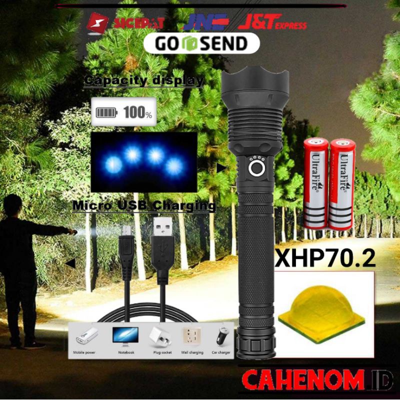 Jual Senter LED Zoom Long Range XHP70 | Shopee Indonesia