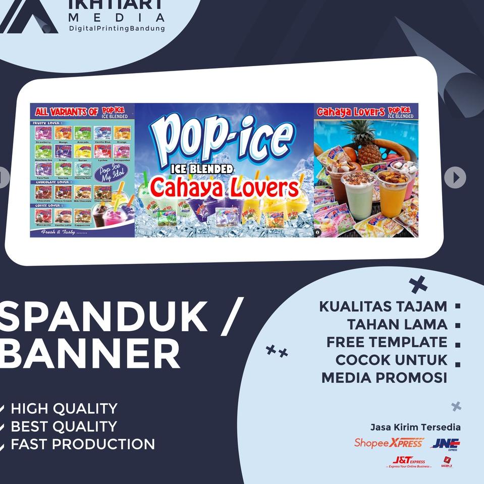 Jual Super Original Spanduk Banner Backdrop Pop Ice 260x90cm | Shopee ...