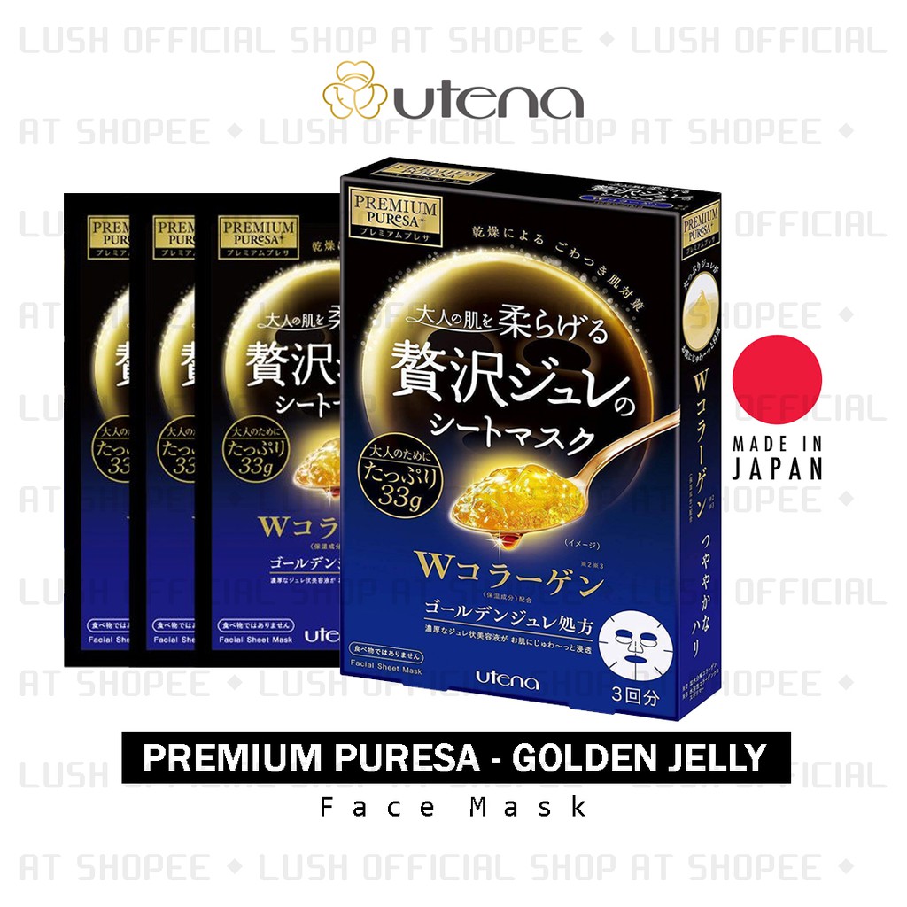 Jual Utena Premium Puresa Golden Jelly Mask Masker Wajah Original Japan | Shopee Indonesia