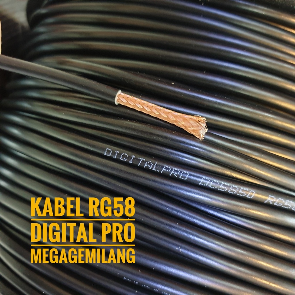 Jual Kabel RG 58 coaxial cable 50 ohm | inner serabut | Shopee Indonesia