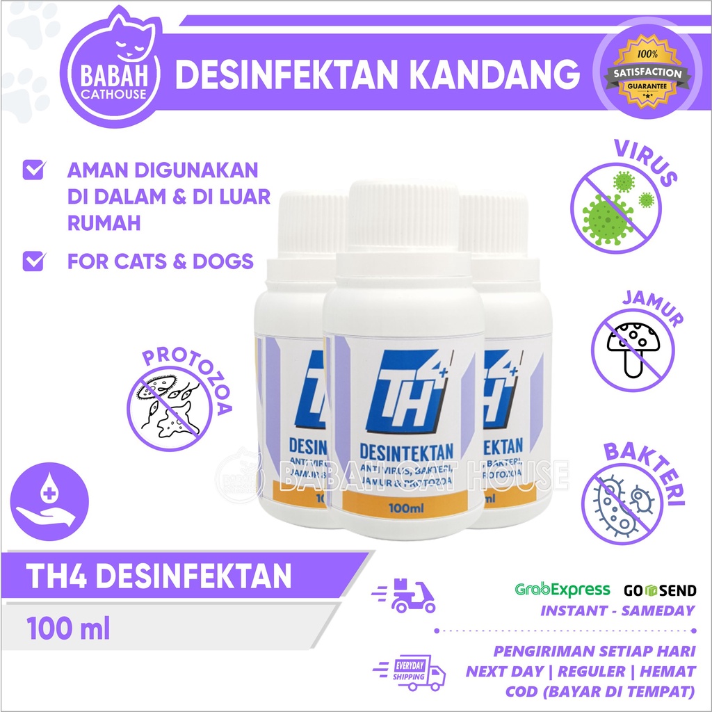 Jual TH4 Desinfektan Kandang Kucing Anjing Anti Virus Bakteri Hewan ...