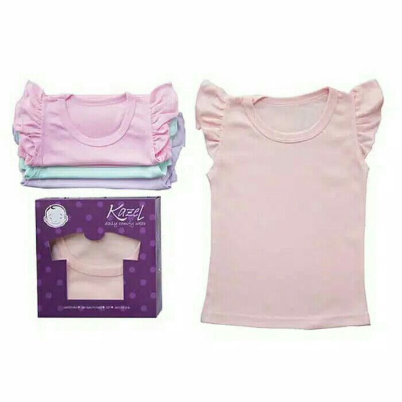 Jual Kazel Ruffle Shirt / Kaos Ruffle Satuan [bisa pilih warna] | Shopee Indonesia