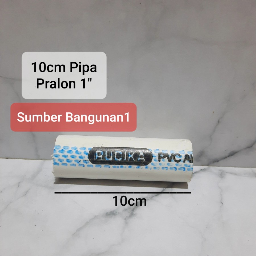 Jual Pipa 1 inch 10cm potongan pralon wavin 10 cm 1" sambungan pendek ...