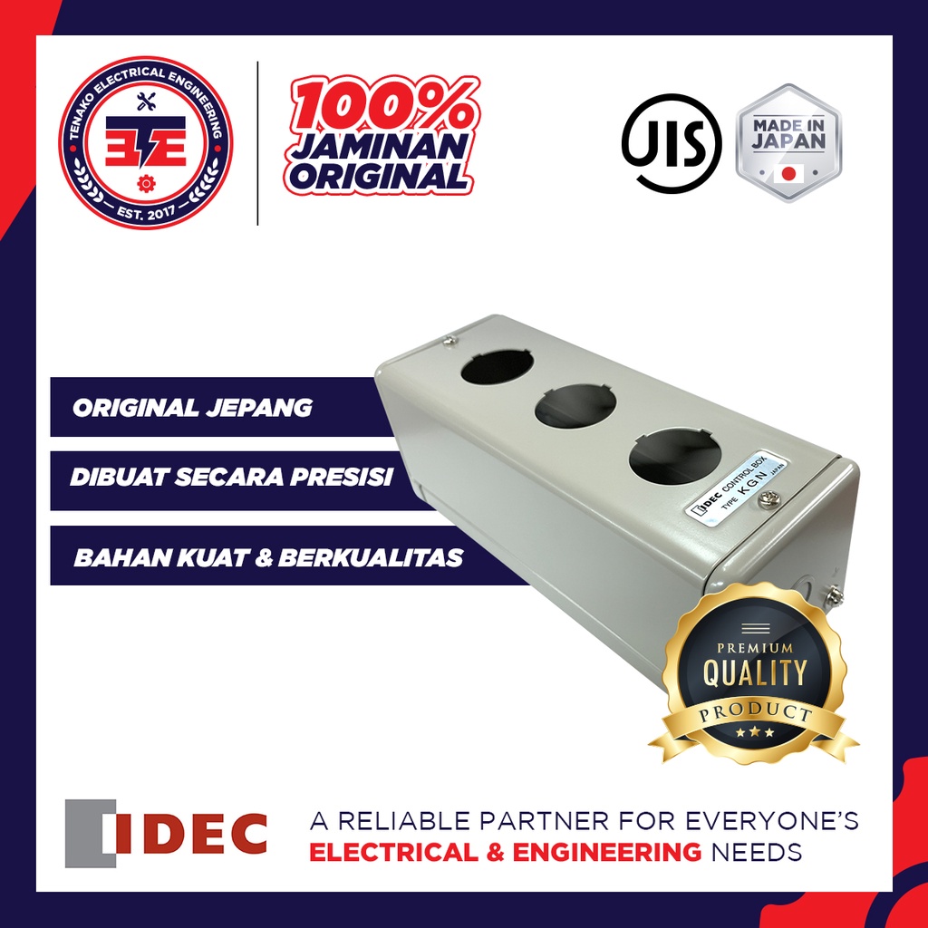 Jual IDEC KGN311Y Control Box 3 Lubang 30mm Original IDEC | Shopee ...