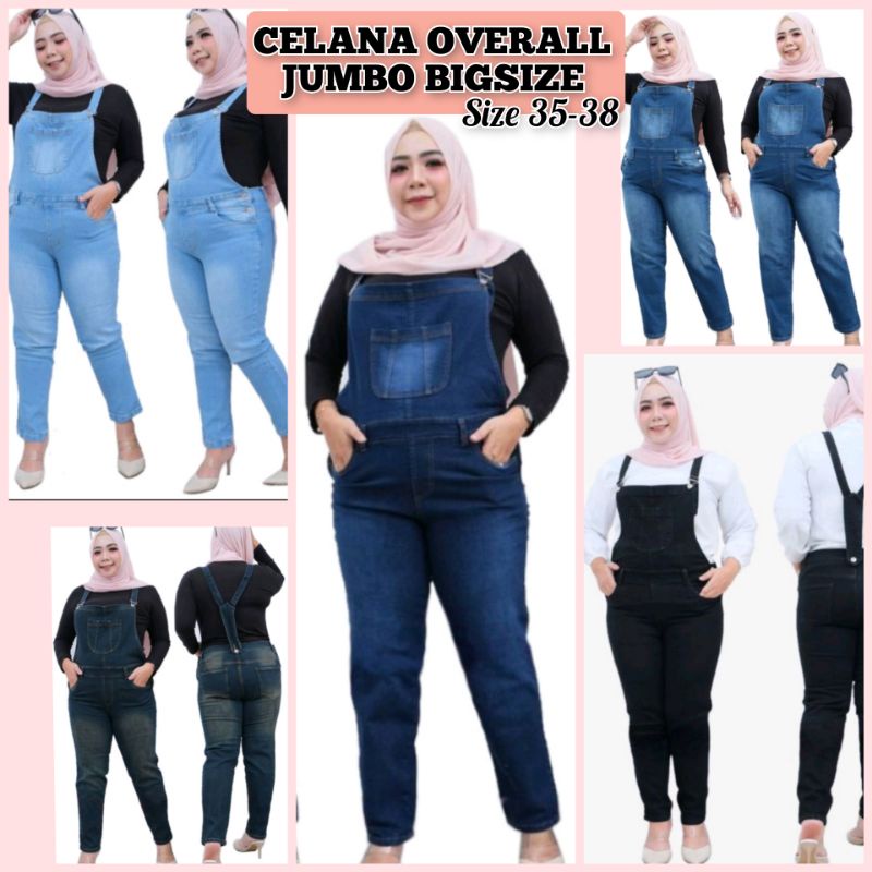 Jual LIMA7GROSIR - BAJU KODOK JUMBO BIGSIZE CELANA PANJANG OVERAL JEANS ...