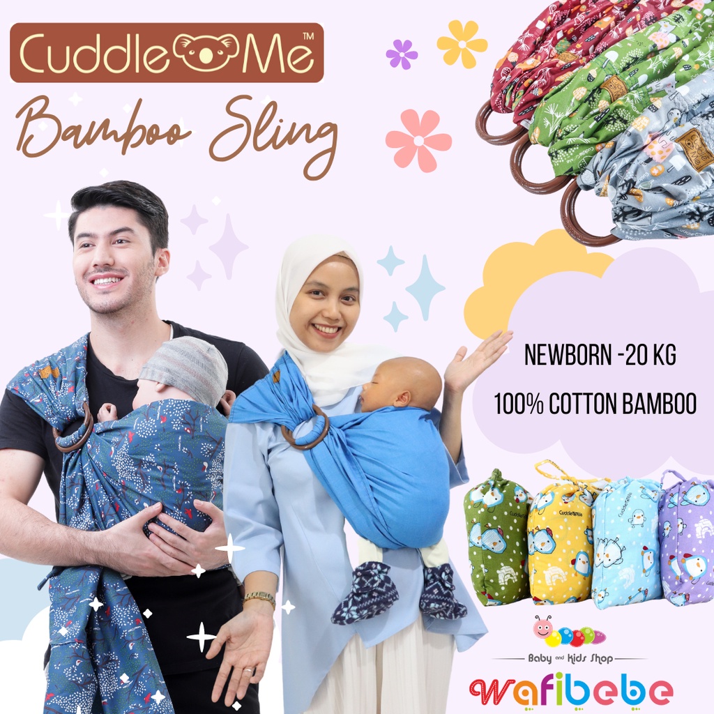 Jual Cuddle Me Ring Sling Bamboo Gendongan Bayi Original Cuddleme ...