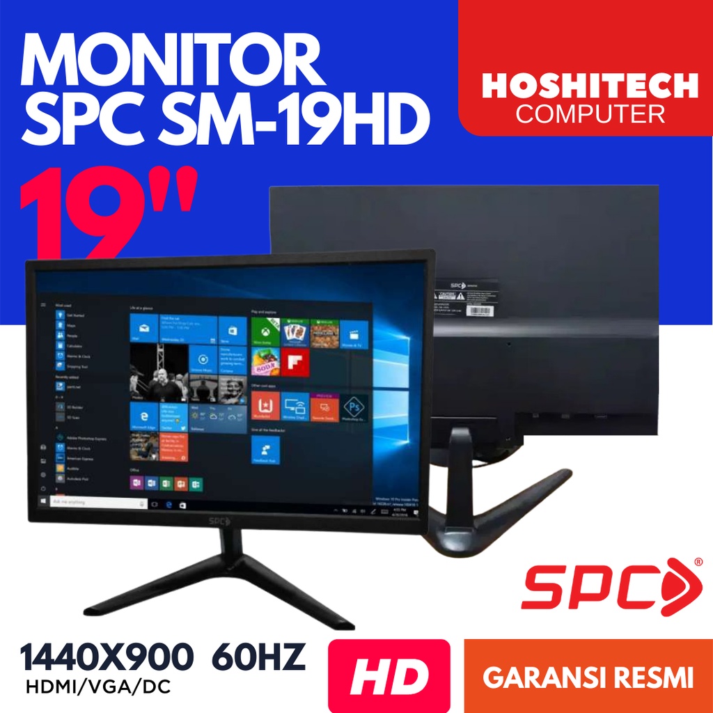 Jual LED Monitor 22 19 inch SPC SM-19HD PIXEL MAGIX 1440x900 60hz murah ...