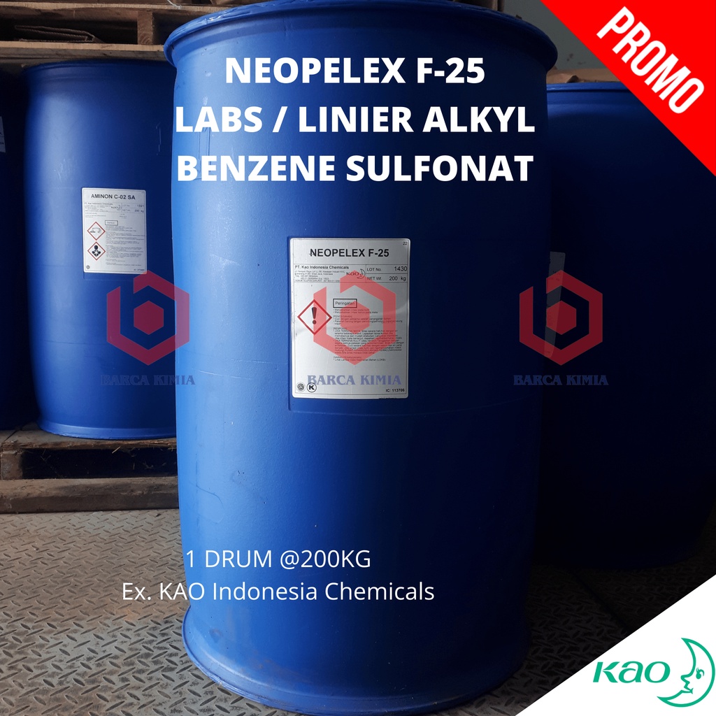 Jual KAO NEOPELEX F25 F-25 1 DRUM 200 KG / SODIUM ABS / BAHAN SABUN ...