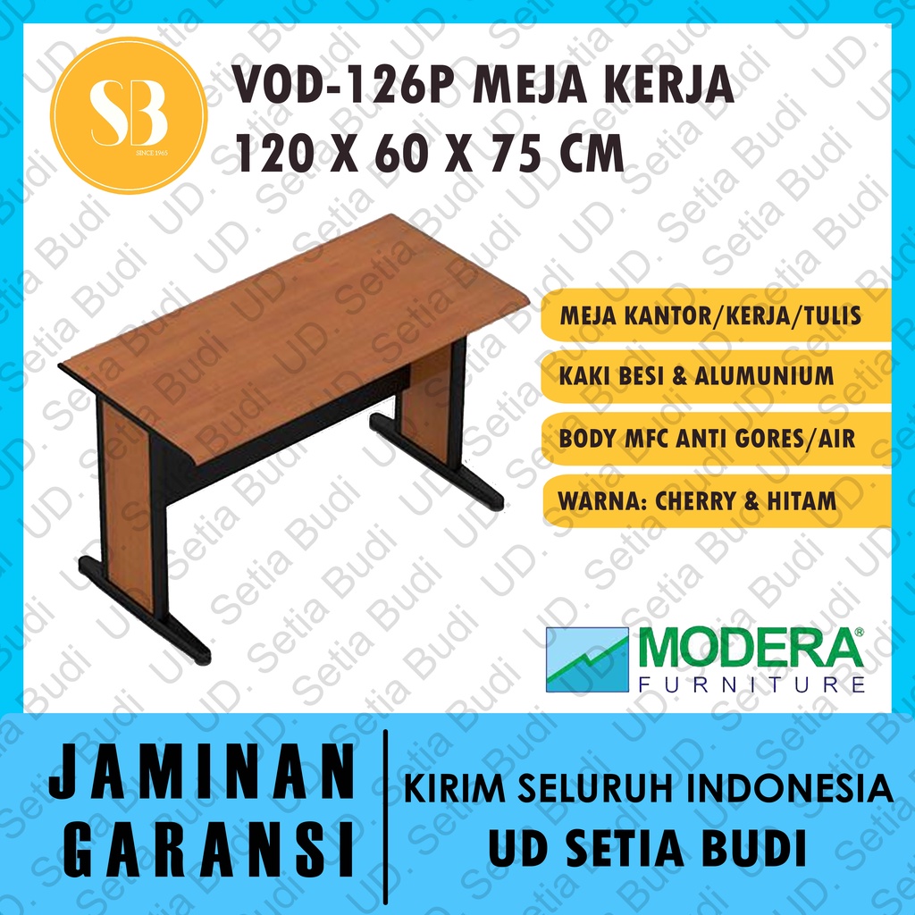 Jual Meja Kantor / Kerja / Tulis Modera V-Class VOD 126 P | Shopee ...