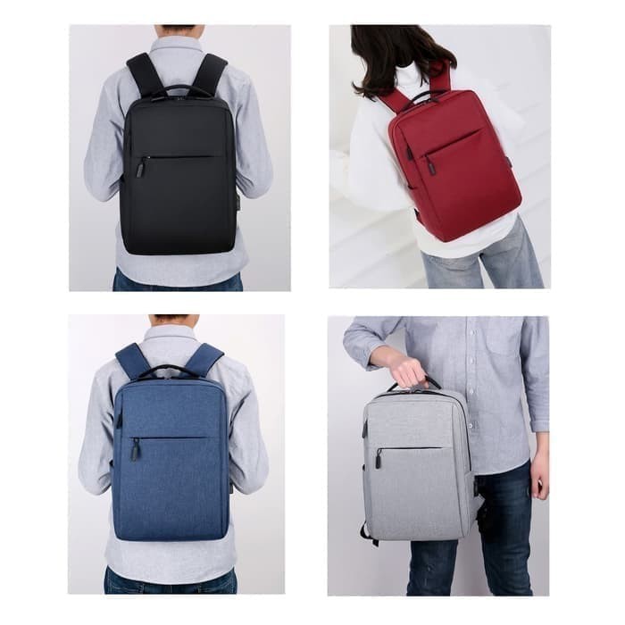 Jual Tas Ransel Backpack Pria Kanvas Import With Usb Port Premium ...