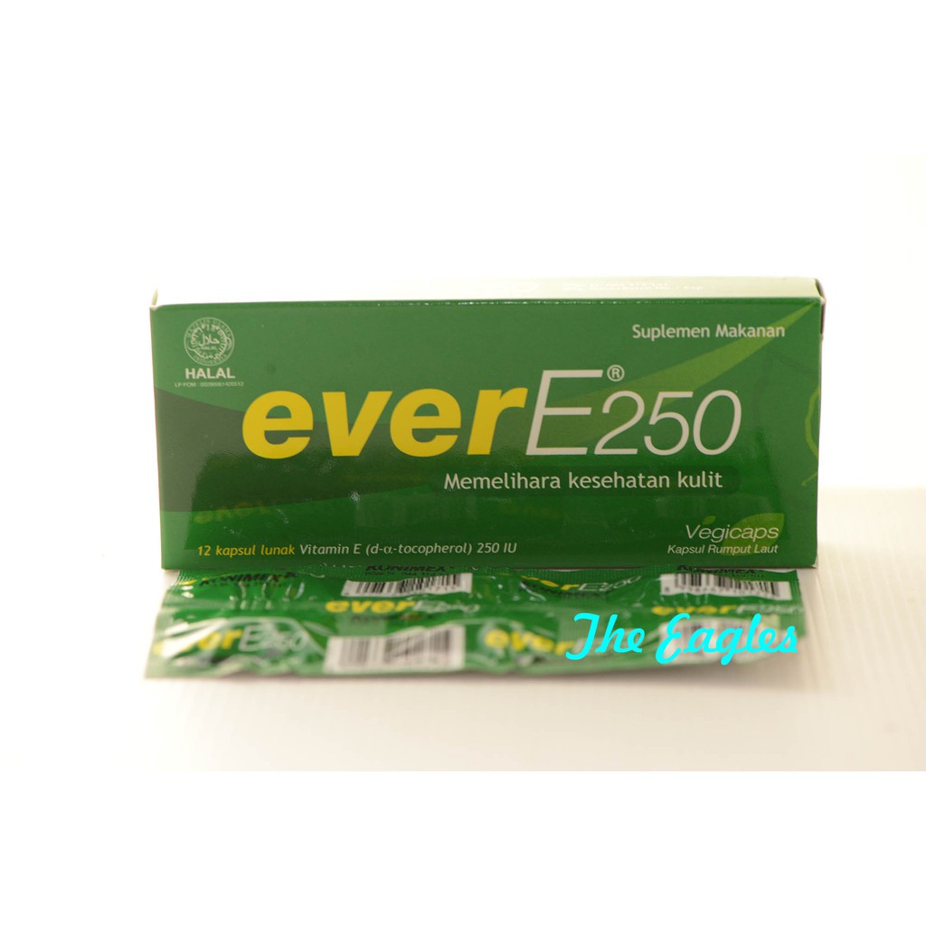 Jual Vitamin EVER E 250 Konimex 12 kapsul lunak vegicaps rumput laut ...